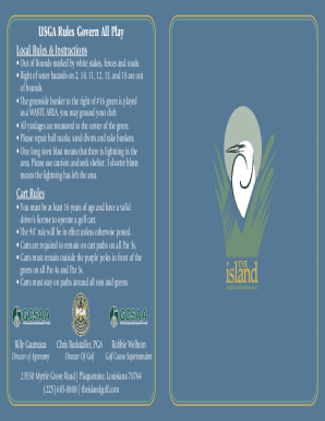 Fillable Online the usga rules of golf shall govern all play with the ...