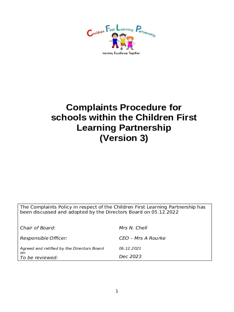 Child protection policy template for schools and colleges 2023 ... Doc ...