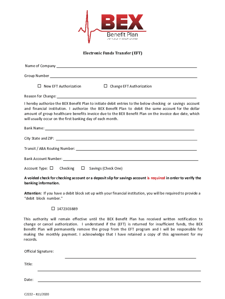 Fillable Online rom Electronic Funds Transfer (EFT) Request F Fax Email Print - pdfFiller