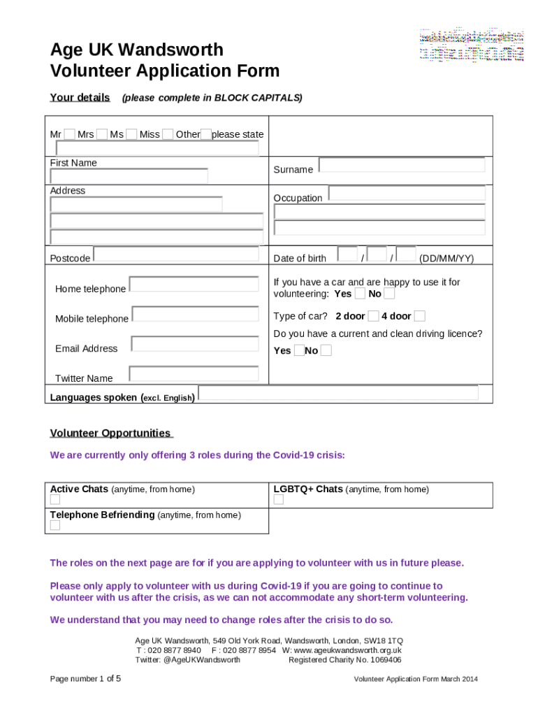 Volunteer financial details re expenses claims Strictly ... Doc Template | pdfFiller