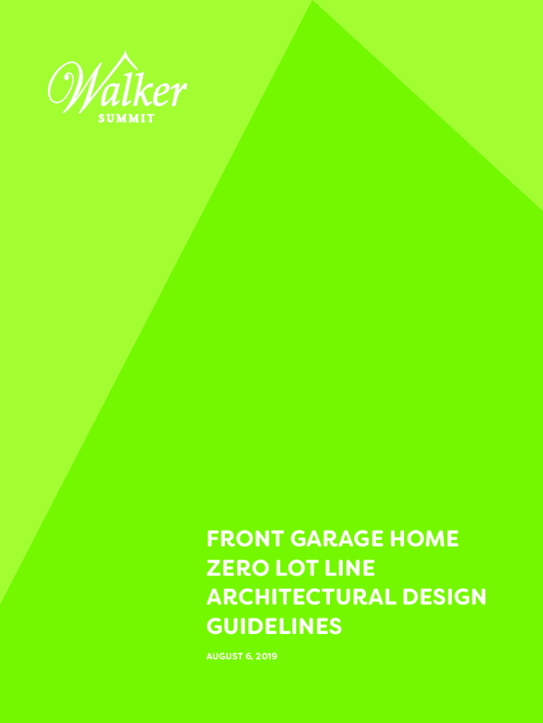 Fillable Online Front Garage Zero Lot Line Home Architectural Design ...