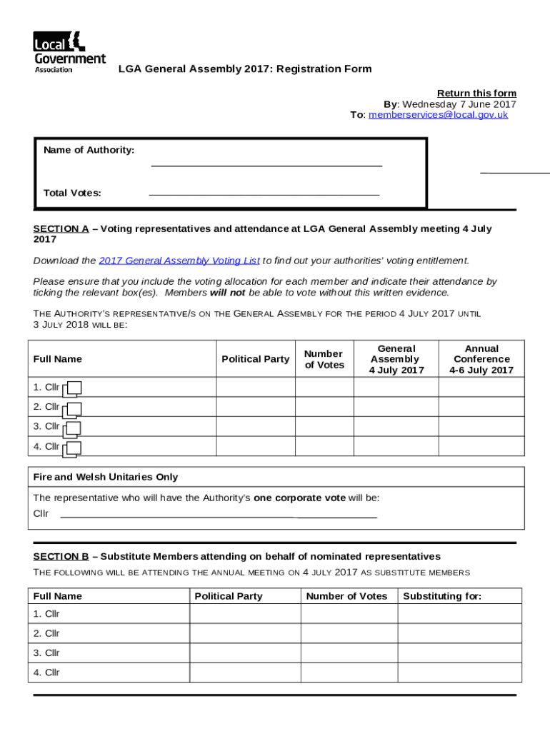 Committee details - General Assembly Doc Template | pdfFiller