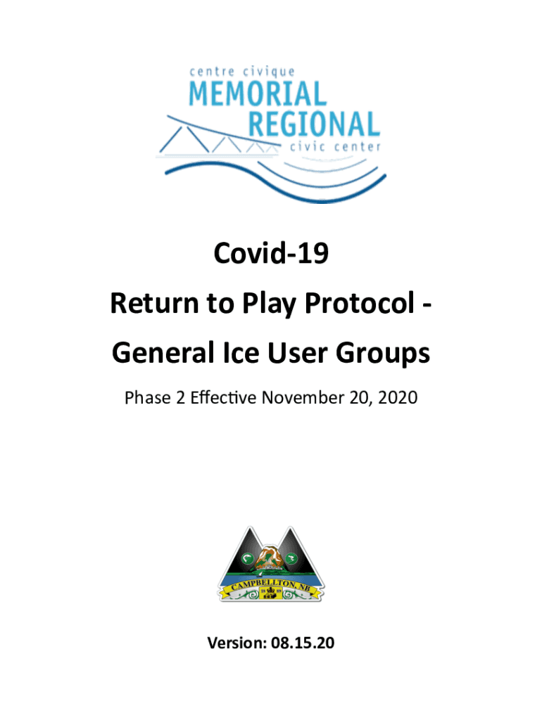 Fillable Online Covid-19 Return to Play Protocol - General Ice User ...