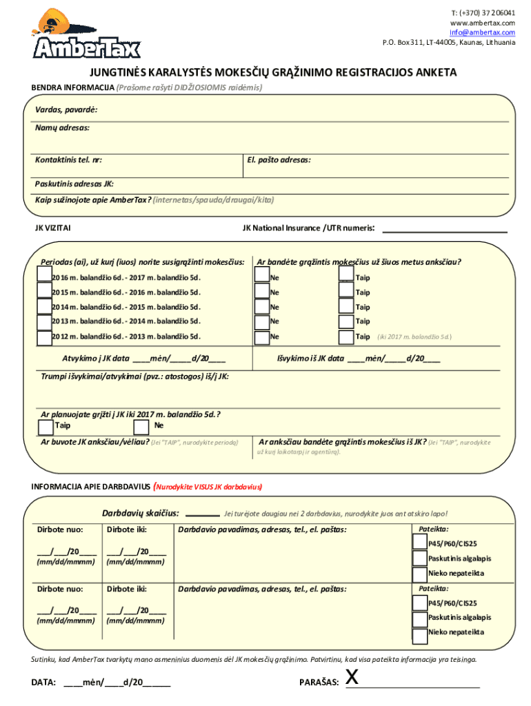 Fillable Online IRELAND TAX REFUND PACK INSTRUCTIONS Fax Email Print ...