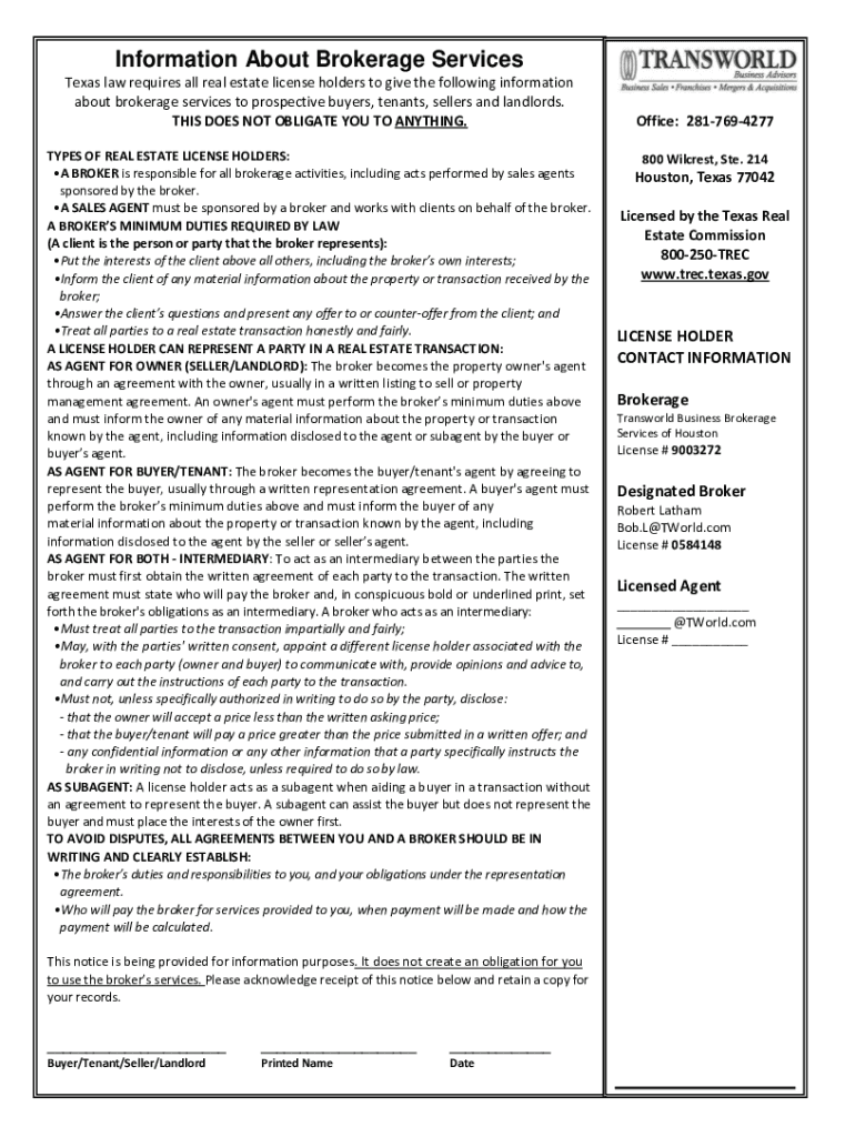 Fillable Online Information about Brokerage ServicesIABS form Fax Email ...