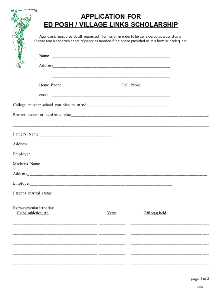 Fillable Online Foundation for Education Scholarship Application Fax Email Print - pdfFiller