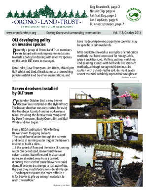 Fillable Online Creating the Orono Bog Boardwalk: A Facility for ...