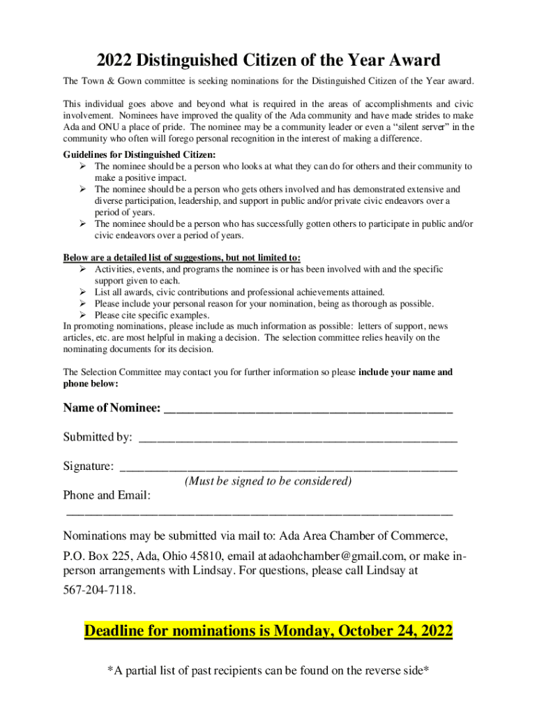 Fillable Online Distinguished Service Awards Citations S - Z Fax Email Print - pdfFiller