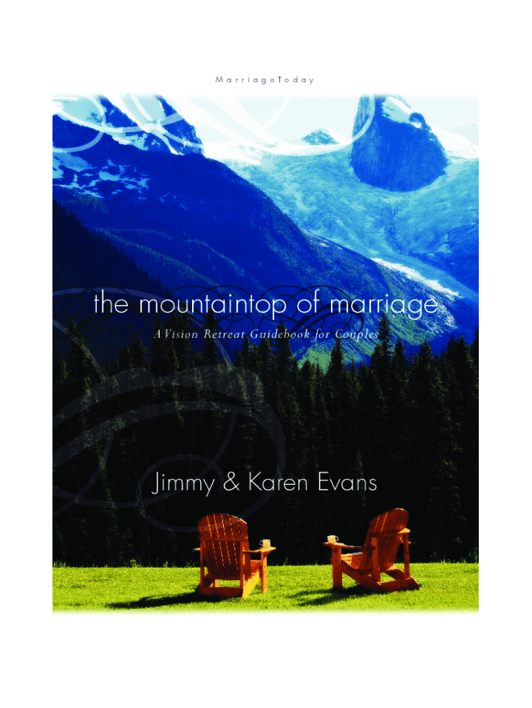 Fillable Online The Mountaintop of Marriage: A Vision Retreat Guidebook ...