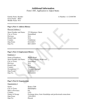 Fillable Online How do I attach additional information to my Form I-485? Fax Email Print - pdfFiller