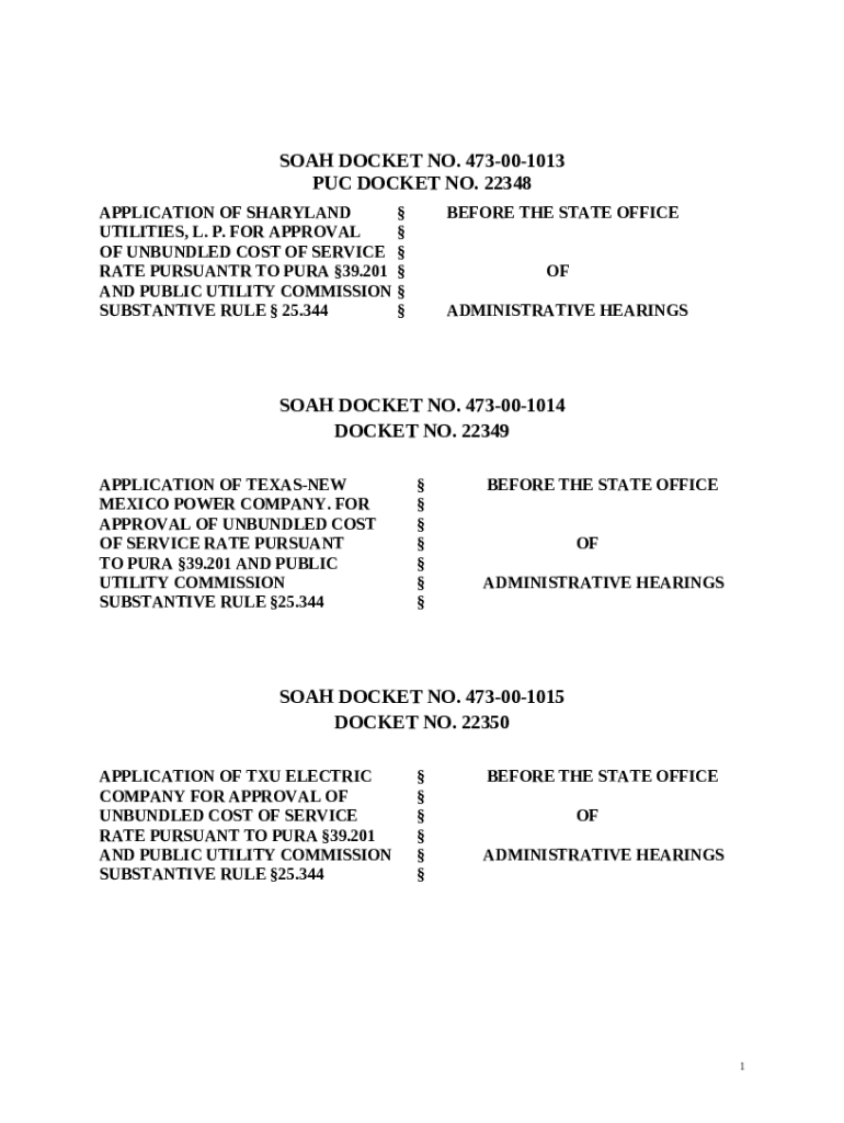 Filings for 21591 - PUC Interchange - Texas.gov Doc Template | pdfFiller