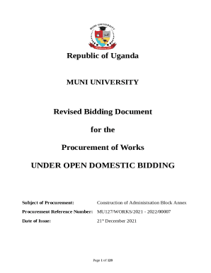 Standard Bidding Document for the Procurement of Works ... Doc Template ...
