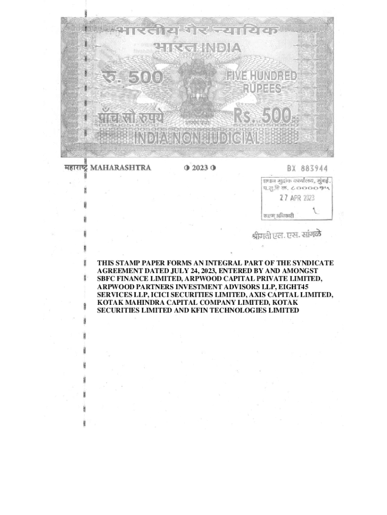 Fillable Online SBFC Finance Limited - Prospectus Fax Email Print ...