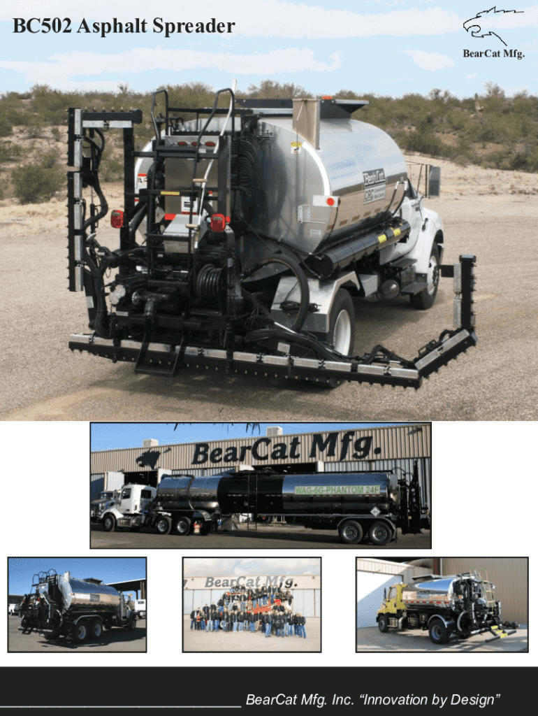 Fillable Online BC502 Asphalt Spreader Fax Email Print - pdfFiller