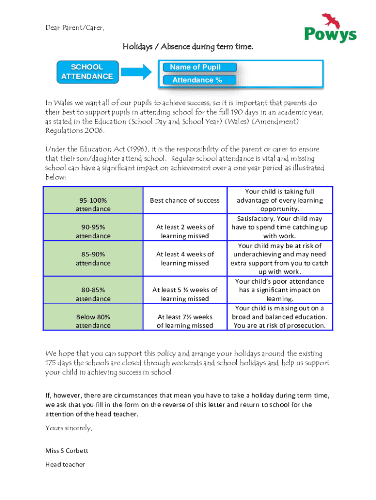 Fillable Online Secondary School Attendance Policy Template Fax Email ...