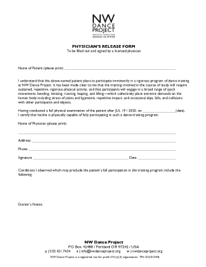 Fillable Online Medical Release Form Template - Fill Online, Printable ...