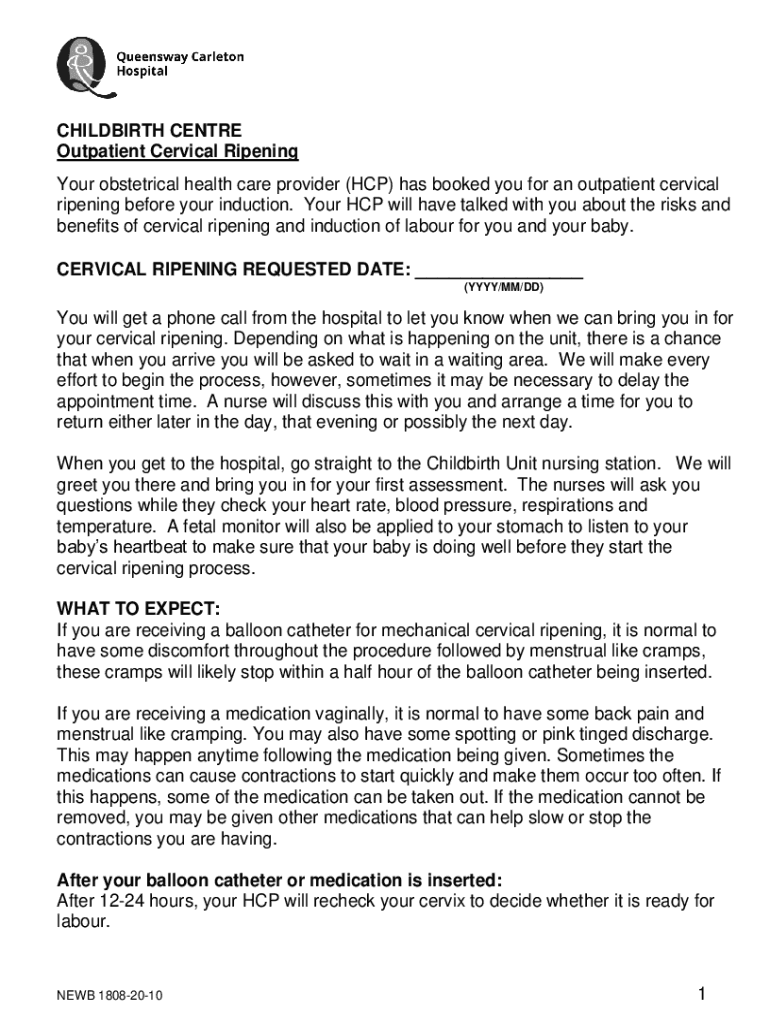 Fillable Online Foley Bulb Induction: What To Expect & Success Rate Fax ...