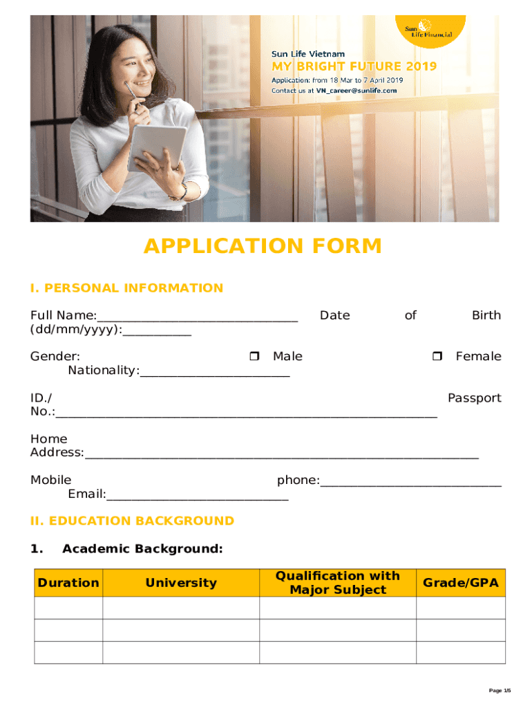 application i. personal ination Doc Template | pdfFiller