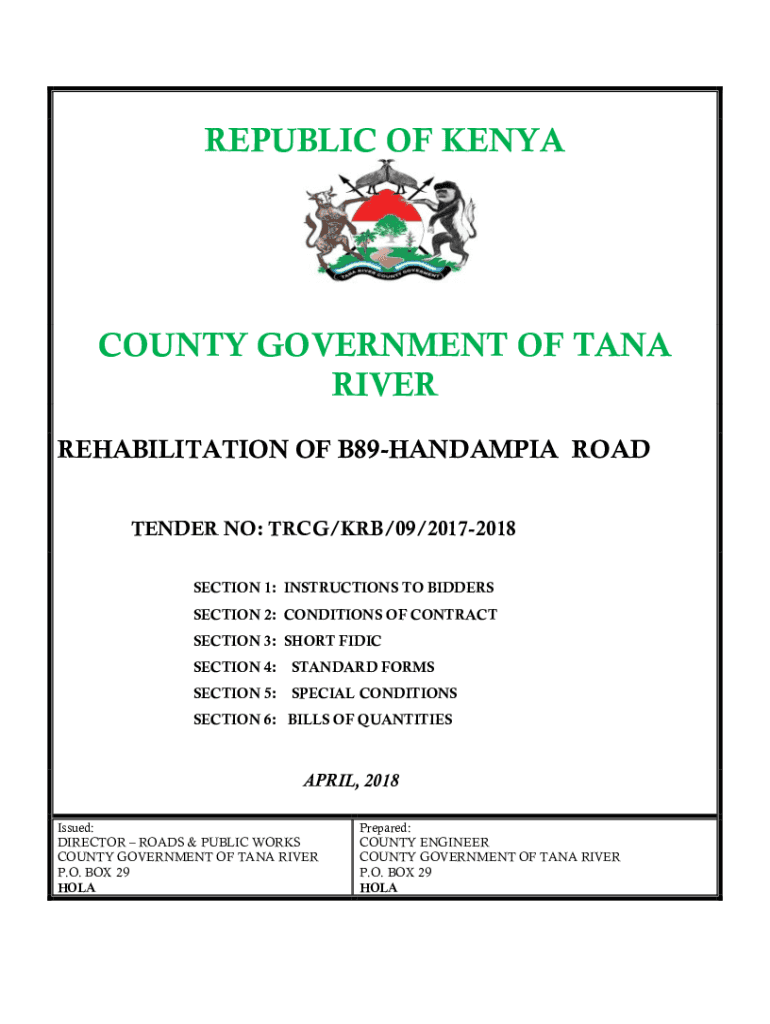 Fillable Online Standard Tender Documents for procurement of Road ... Fax Email Print - pdfFiller