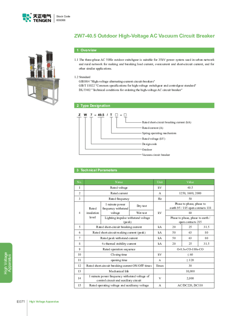 Fillable Online Factory Supply Outdoor AC High-Voltage Three Phase ... Fax Email Print - pdfFiller