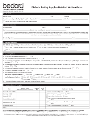 Fillable Online Diabetic Testing Supplies Prior Authorization Form Fax ...