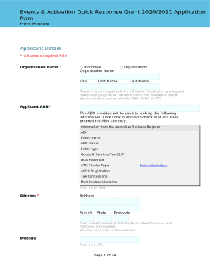 Fillable Online Small Business Grants Application Form 2020/21 Fax ...