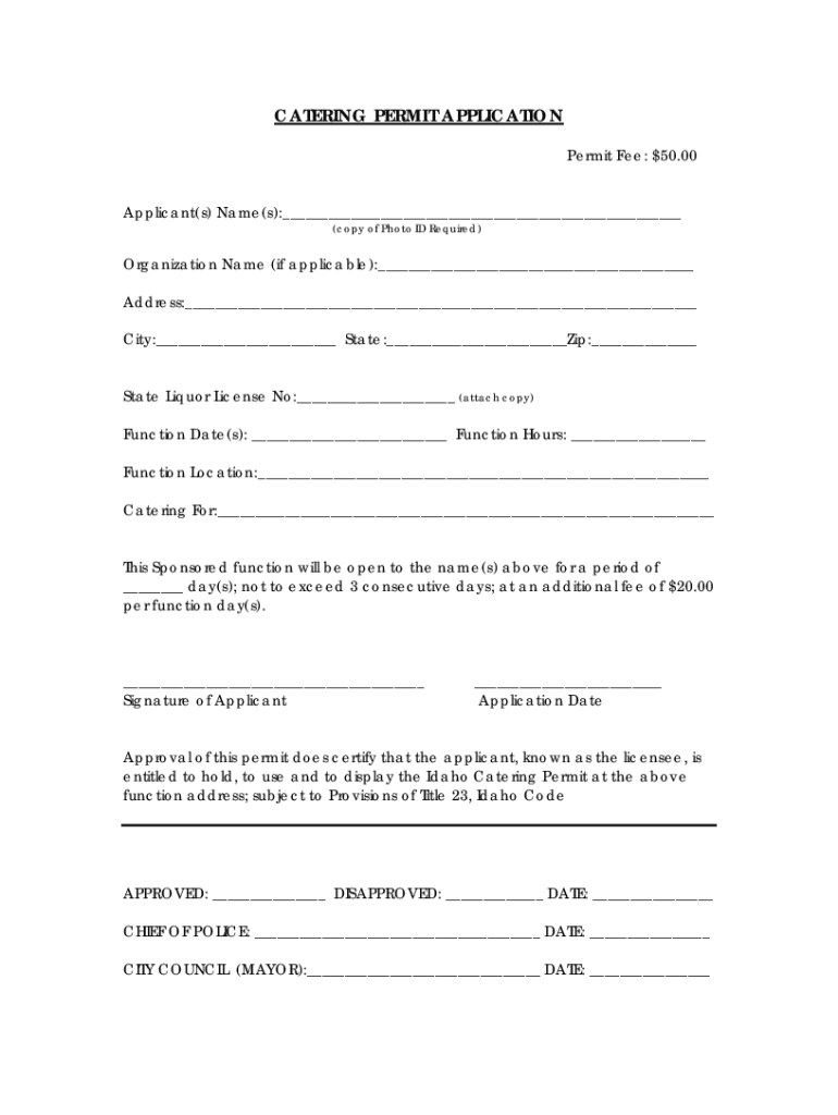 Fillable Online instructions for restaurant liquor license application ...