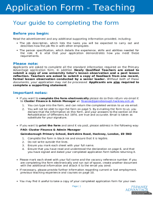 Applicants are asked to complete all the standard ination required on ...