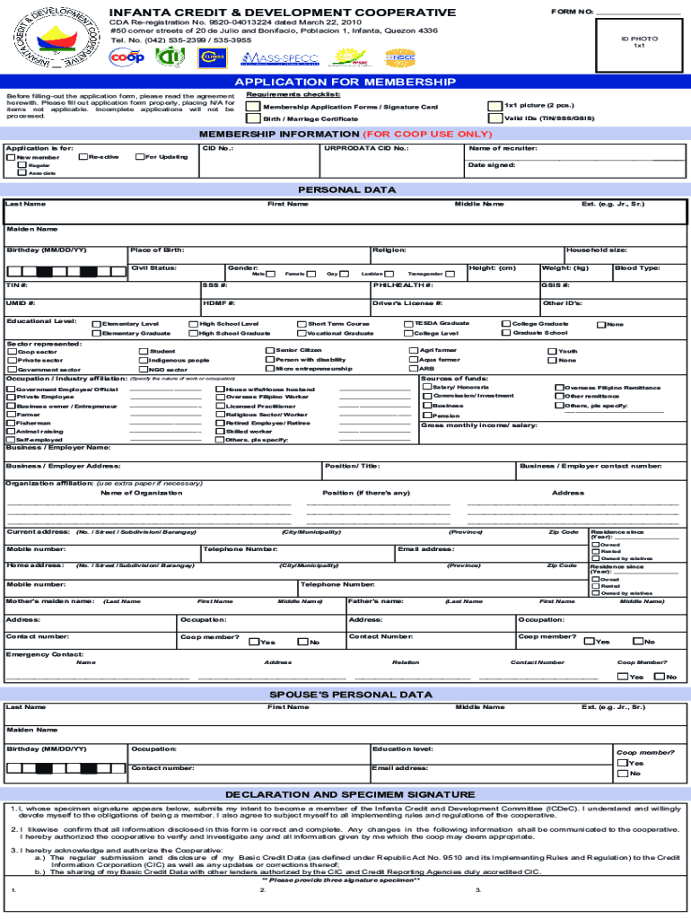 Fillable Online FINAL MEMBERSHIP FORM (8.516 in) Fax Email Print ...