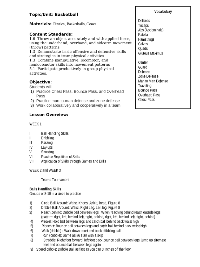 Grade Four Physical Education - Model Content Standards Doc Template ...