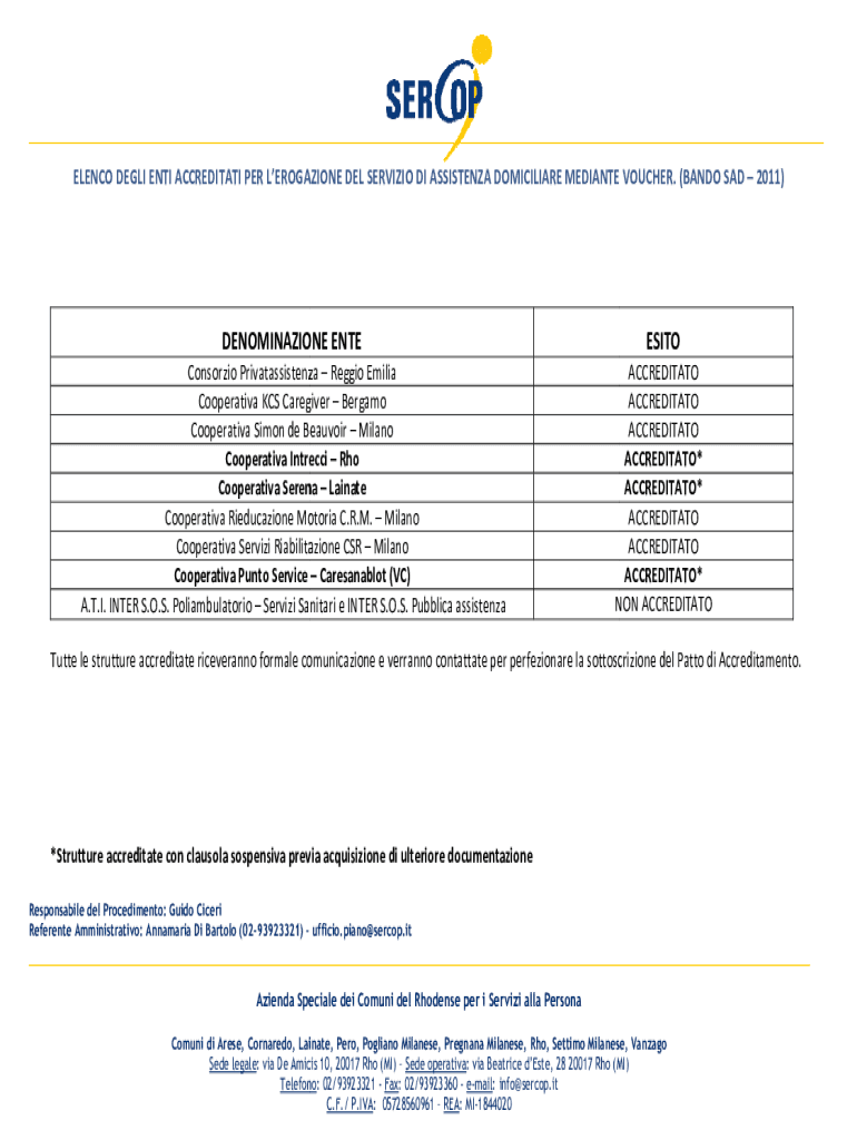 Compilabile Online ELENCO ENTI ACCREDITATI PER IL SERVIZIO S.A.D. Fax ...