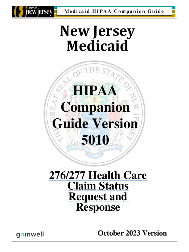 Fillable Online 276/277 HIPAA Companion Guide Version 5010. 5010 276/ ...