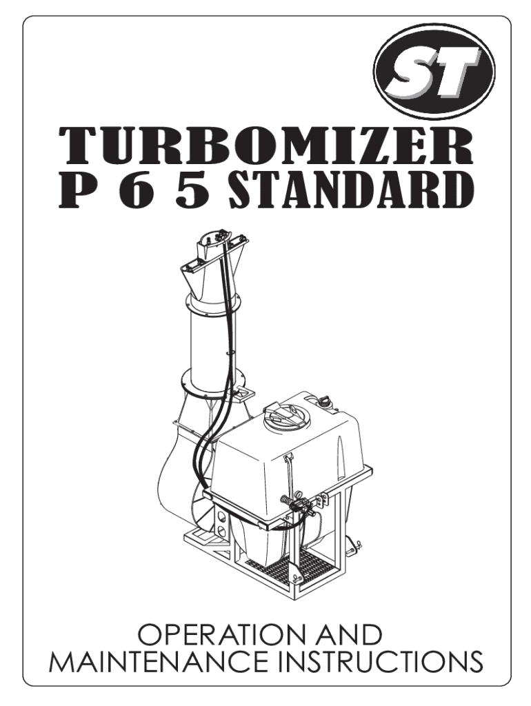 Fillable Online TURBOMIZER P65 - Tractor Mounted VLV Sprayer Fax Email ...