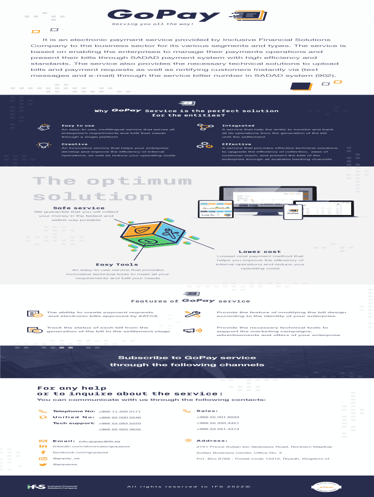Fillable Online Subscribe to GoPay service through the following channels Fax Email Print ...