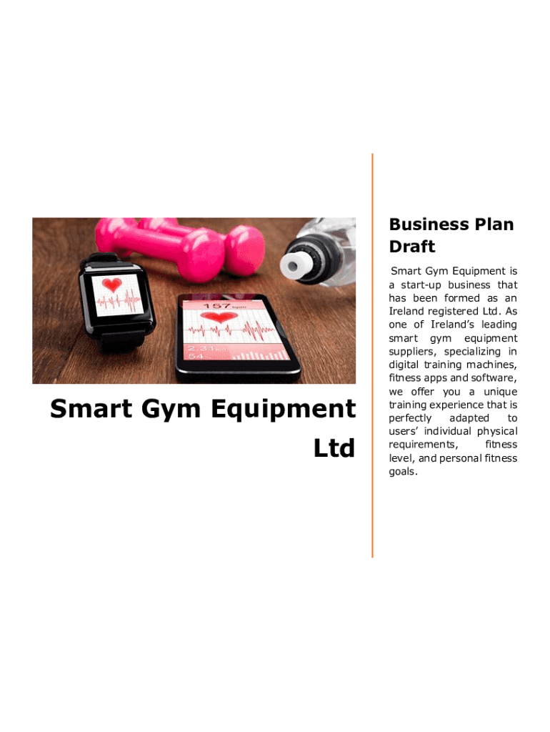 Fillable Online Gym Business Plan Template + Example Fax Email Print ...