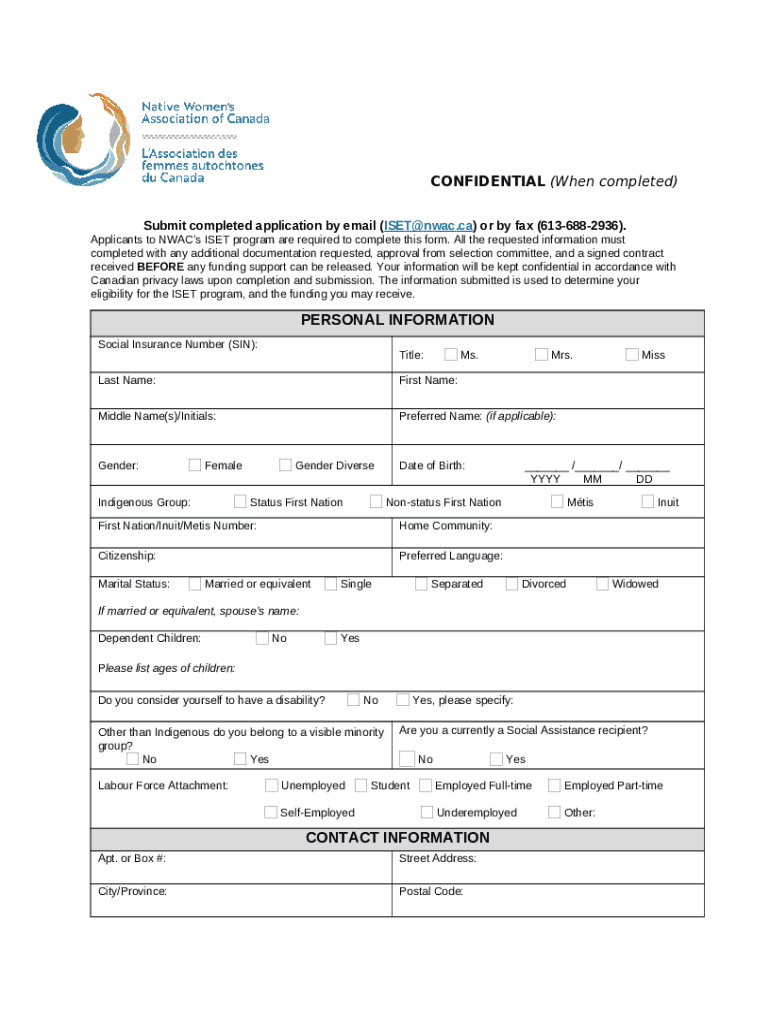 Indigenous Skills and Employment Training (ISET) - NWAC Doc Template ...