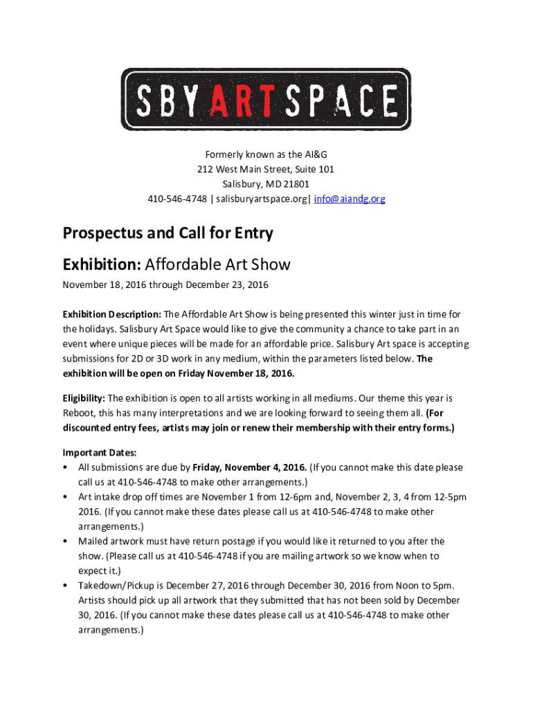Fillable Online Prospectus and Call for Entry Exhibition:Through the ...