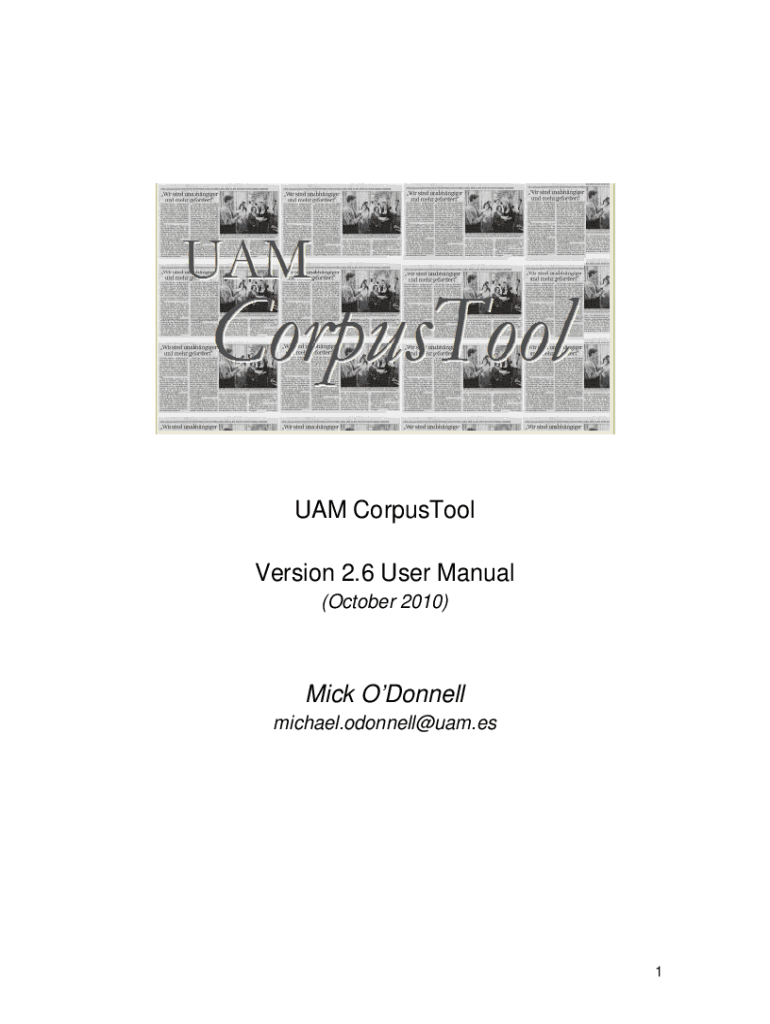 Fillable Online UAM Corpus Tool. How-to by Franziska Horn. 1 What is ...