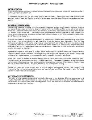 Fillable Online INFORMED CONSENT Liposuction Consent Form Fax Email ...