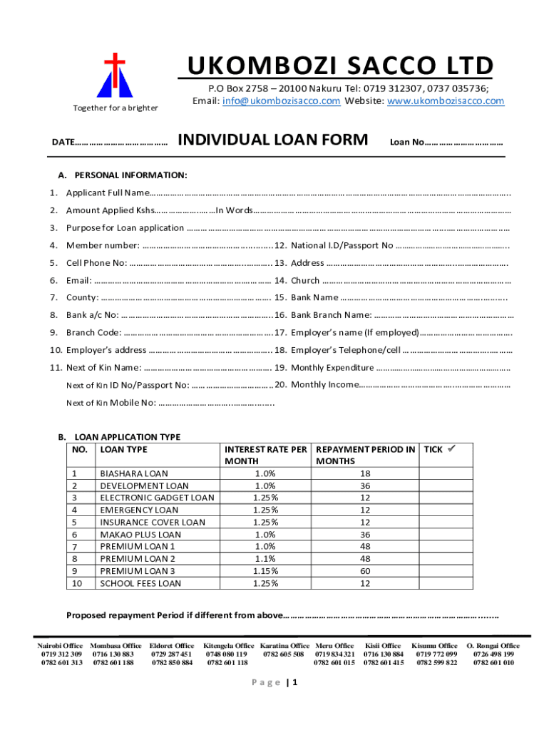 Ukombozi Sacco - Fill Online, Printable, Fillable, Blank | pdfFiller