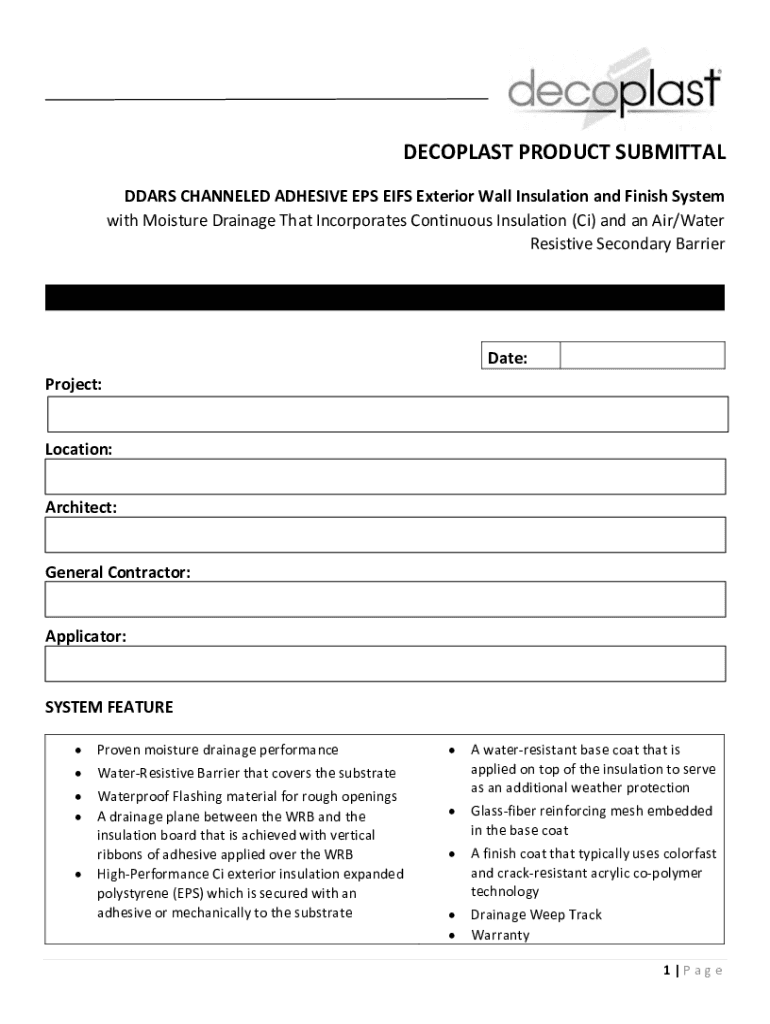 Fillable Online Wall Systems & Product Guide - Decoplast Fax Email ...