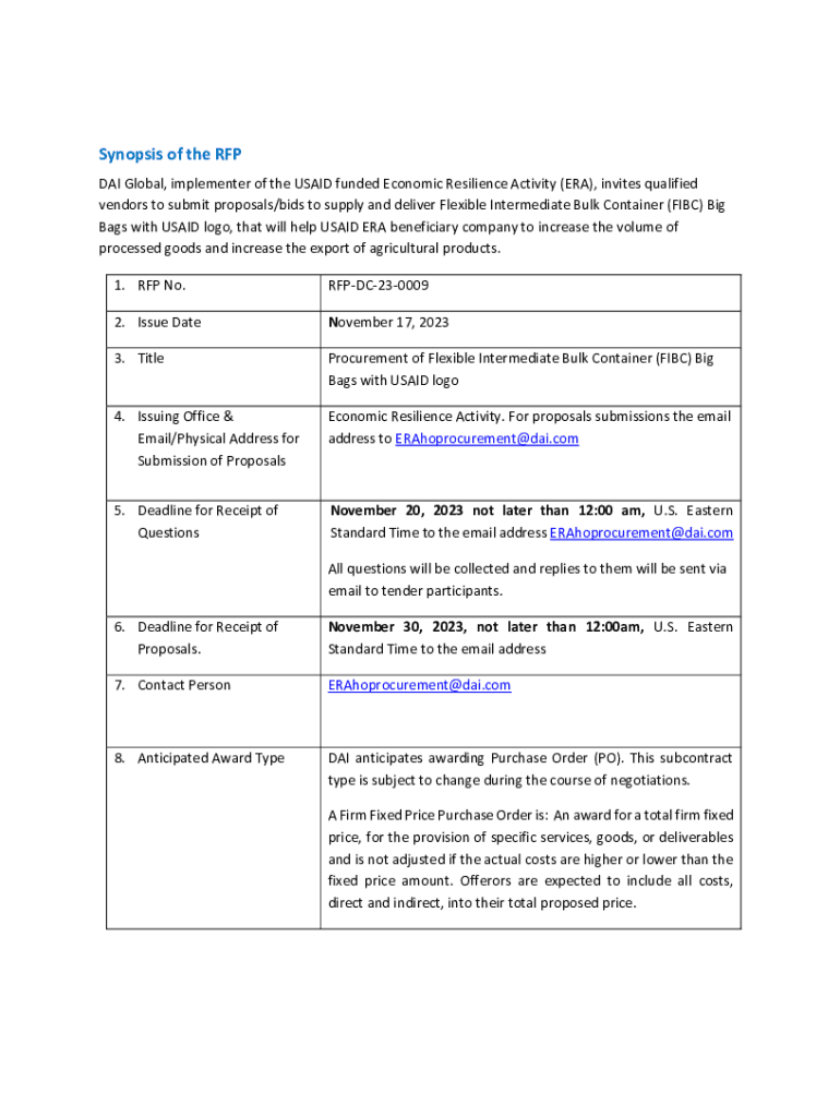 Fillable Online DAI on LinkedIn: For more details on this USAID Request ...