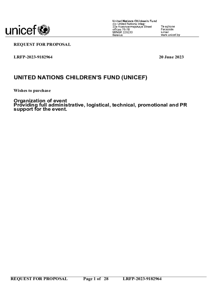 Fillable Online Partner - United Nations Children's Fund Fax Email ...