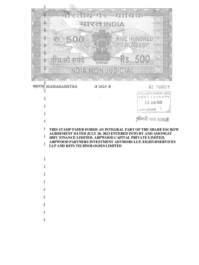 Fillable Online this stamp paper forms an integral part of the amended ...