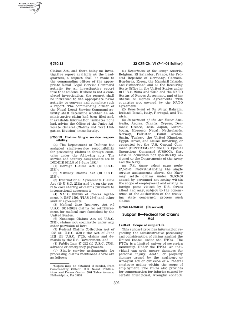 Fillable Online 31 USC Ch. 37: CLAIMS Fax Email Print - pdfFiller