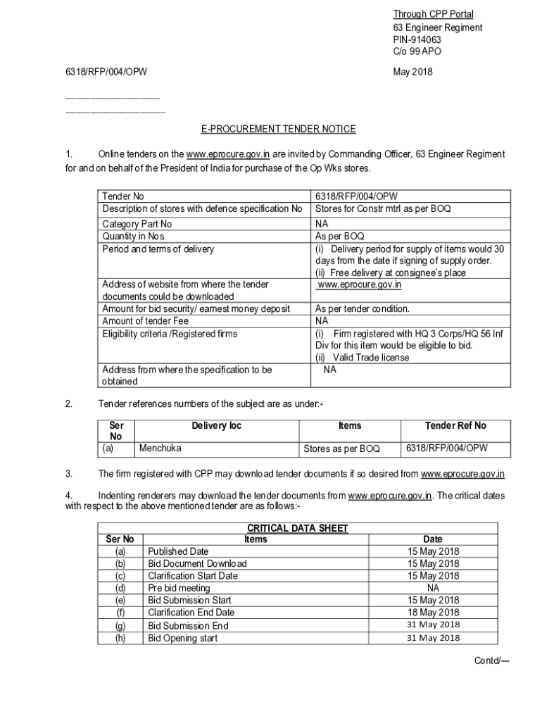 Fillable Online Through CPP Portal 63 Engineer Regiment PIN-914063 C ...