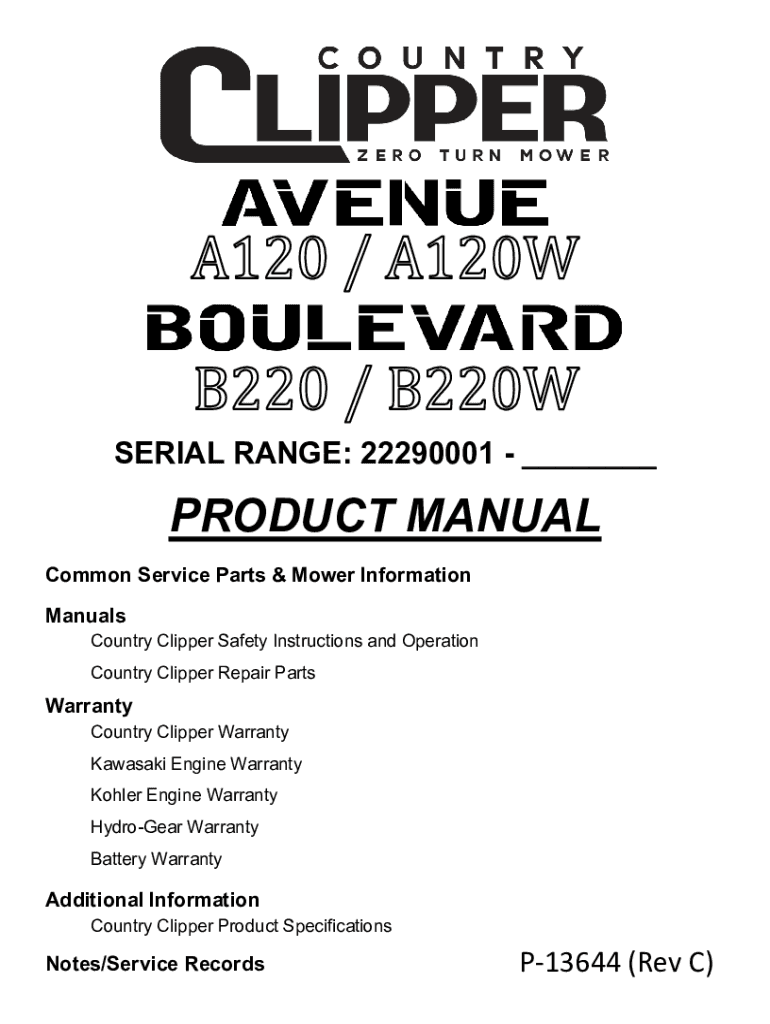 Fillable Online Country Clipper Zero-Turn Mowers Fax Email Print ...