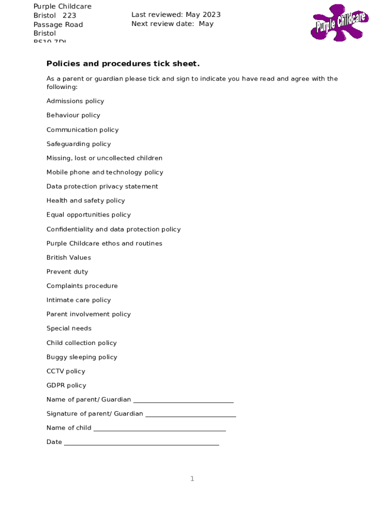 Acknowledgement of Compliance With Child Protection ... Doc Template ...