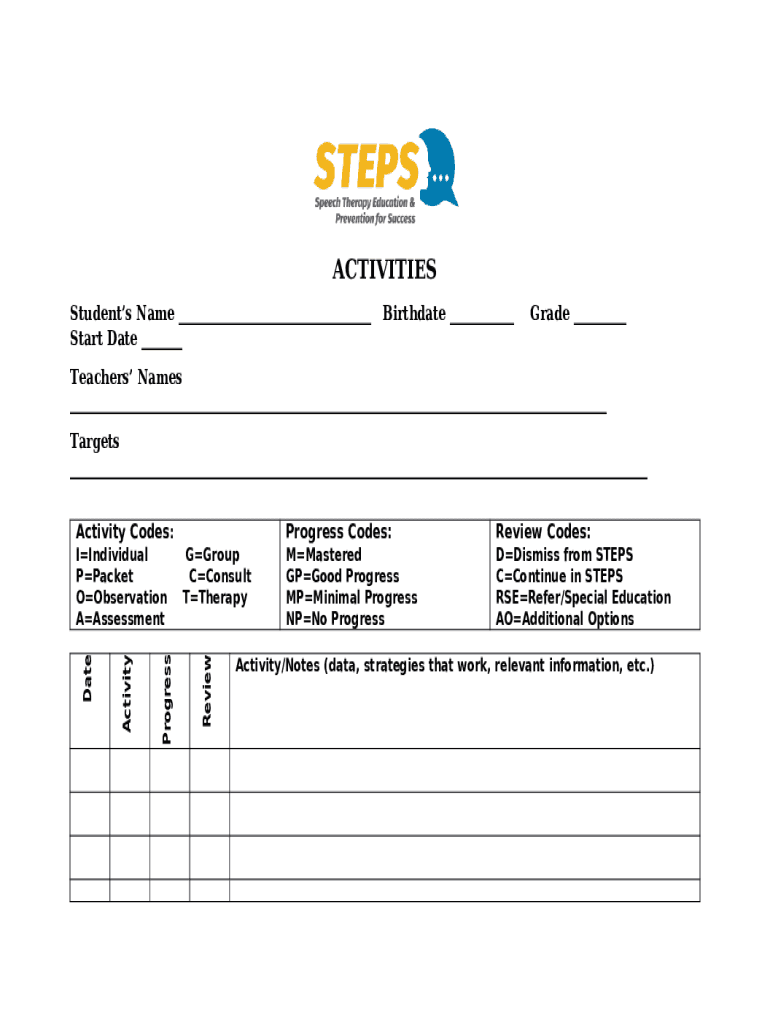 Students Name Birthdate Grade Start Date Doc Template | pdfFiller