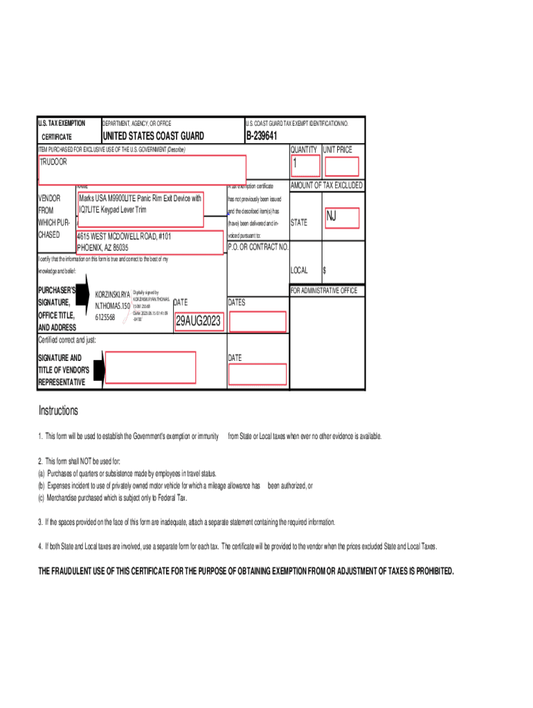 Fillable Online tax exempt certificate.xls Fax Email Print - pdfFiller